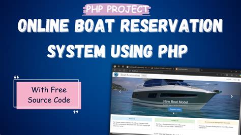 Online Boat Reservation System Free Download With Full Features And Guide