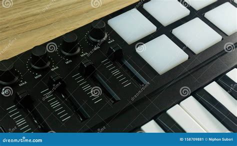 Midi Controller Sound Synthesizers Device For Music EDM Producer Stock Image Image Of