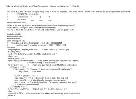 Solved Take The Following Primality And Prime Factorization