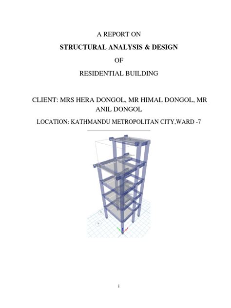 Himal Dangol Structural Report Pdf Earthquake Engineering Earthquakes