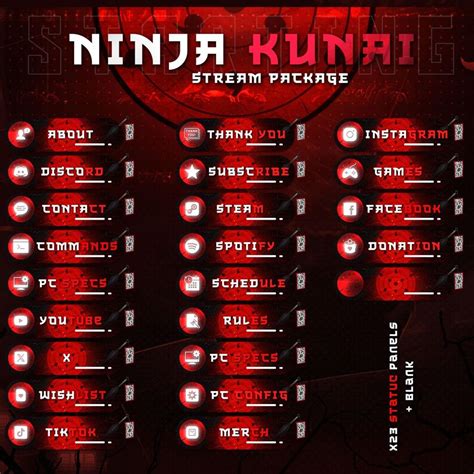 The Ninja Stream Package Full Twitch Stream Overlays Animated Stream