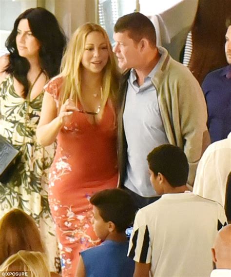 Mariah Carey Puts On A Busty Display In Maxi Dress With James Packer In