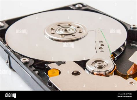 Hard Disk Drive With Cover Off Stock Photo Alamy