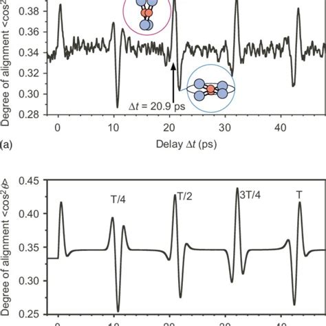 Color Online Upper Panel Temporal Evolution Of The Degree Of Alignment