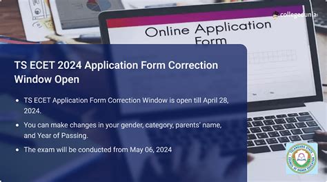 Ts Ecet 2024 Application Form Correction Window Open