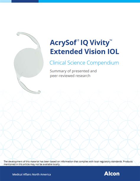 Acrysof ® Iq Vivity™ Extended Vision Iol Alcon Science Br