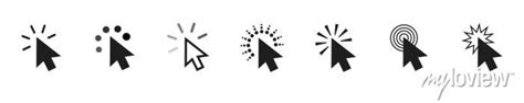cursor set icon mouse click cursor cursor and loading icons canvas