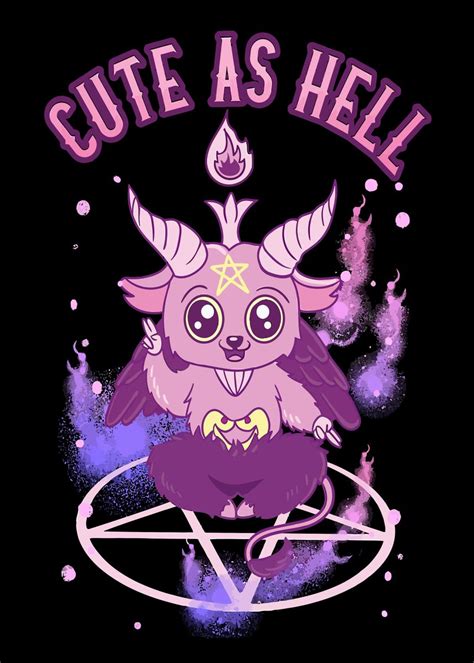 Cute As Hell Poster By Anhanh Store Displate