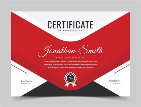 Premium Vector Red Certificate Award Design Template Certificate
