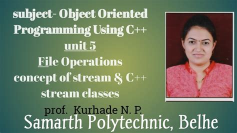 Concept Of Stream And C Stream Classes Youtube