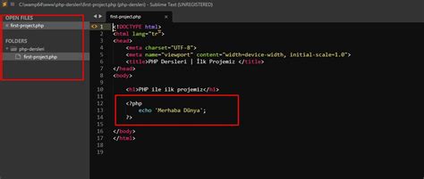 Php Ile İlk Projemiz Localhost Mehmet Altınok