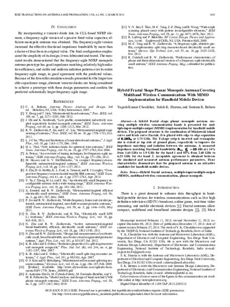 Pdf Modified Fractal Shape Antenna For Wideband Application