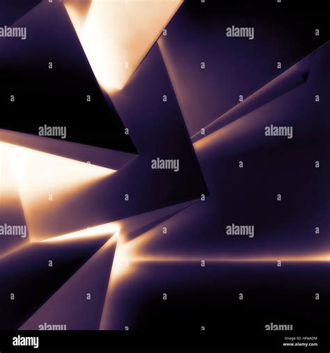 Abstract Dark Digital Background Chaotic Polygonal Structure With Glowing Pattern D Render