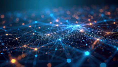 Abstract Tech Design Shows Illuminated Fiber Optic Connections Complex Network System Looks