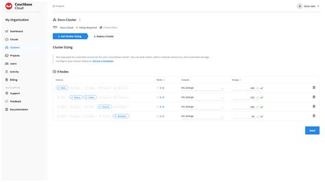 Sizing A Cluster Couchbase Docs