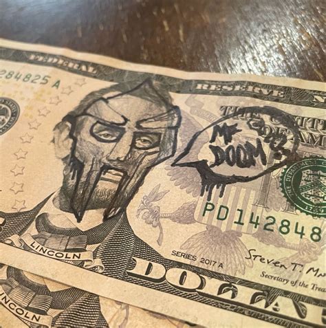 Mf Doom Bill Hip Hop Art Sketches Graphic Poster