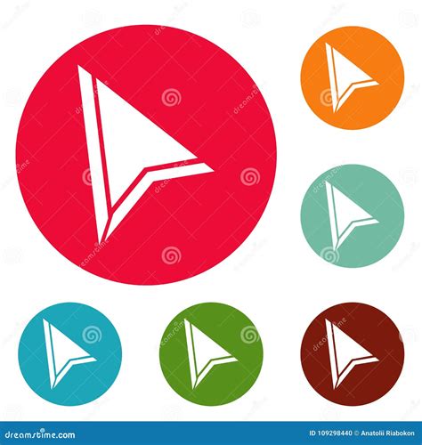 Cursor Mouse Element Icons Circle Set Vector Stock Vector Illustration Of Clicking Choice