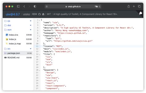GitHub Uiwjs Npm Unpkg A Web Application To View Npm Package Files Based On Unpkg