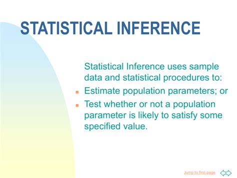 Statistical Inference Estimation Hypothesis Testing