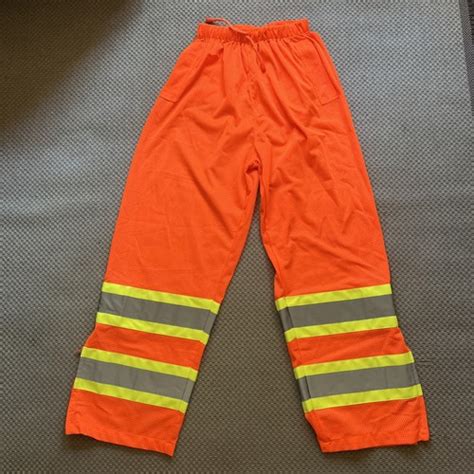 Erb Mesh Safety Pants Orange Medium Ansi Class E 2 Pass Through And