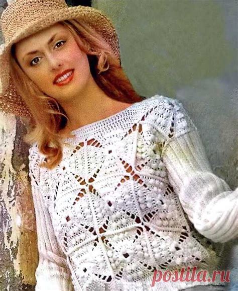 Джемперы и пуловеры крючком идеи для весеннего настроения Левретко трикотажное вязание