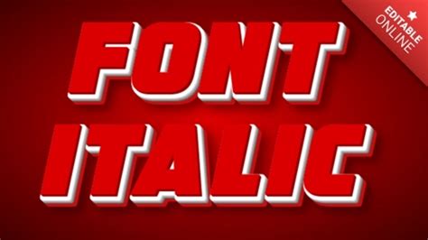Font Italic Red Futuristic Text Effect Generator