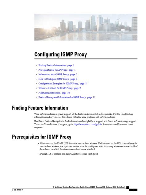 Configuring Igmp Proxy Finding Feature Information Pdf Ip Address Router Computing