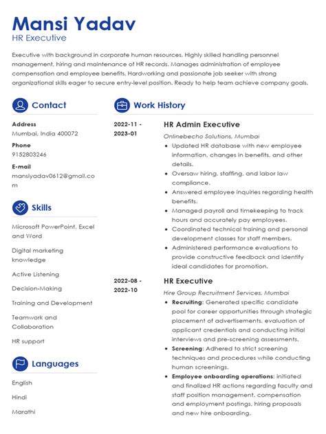 Mansi Yadav Resume Pdf