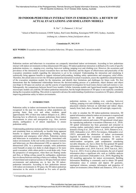 Pdf 3d Indoor Pedestrian Interaction In Emergencies A Review Of Actual Evacuations And