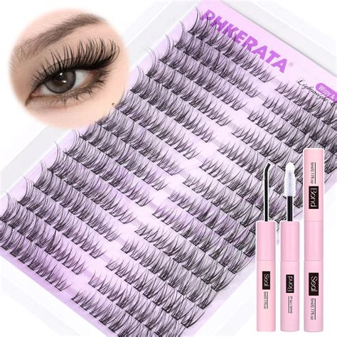 Phkerata Wispy Lash Extension Kit Natural Lash Clusters Kit C Curl Diy Eyelash