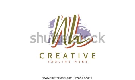 Nh Initials Handwriting Logo Vector Stock Vector Royalty Free