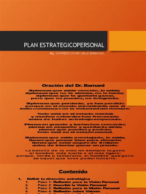 Plan Estrategico Personal Pdf