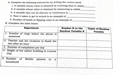 Answered A Complete The Following Statements By Bartleby