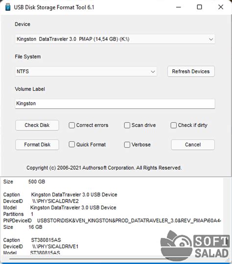 Usb Disk Storage Format Tool — скачать программу для форматирования и ремонта флешек