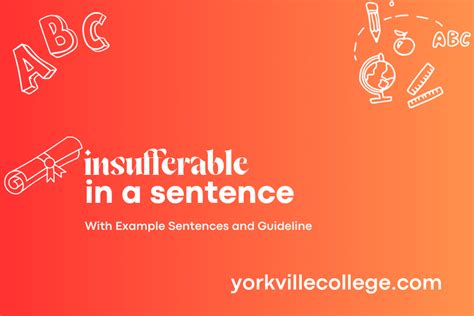 How To Use Insufferable In A Sentence Easy Examples
