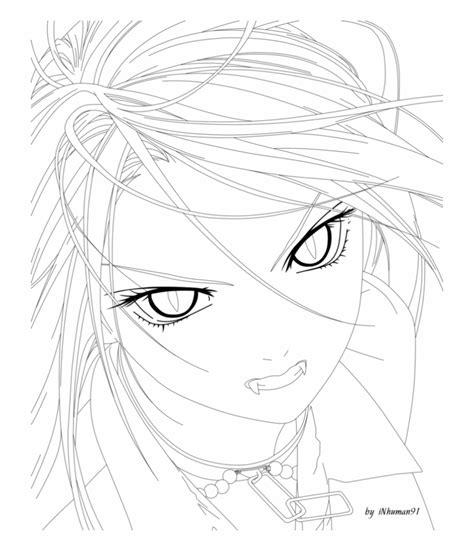 Anime Vampire Coloring Pages