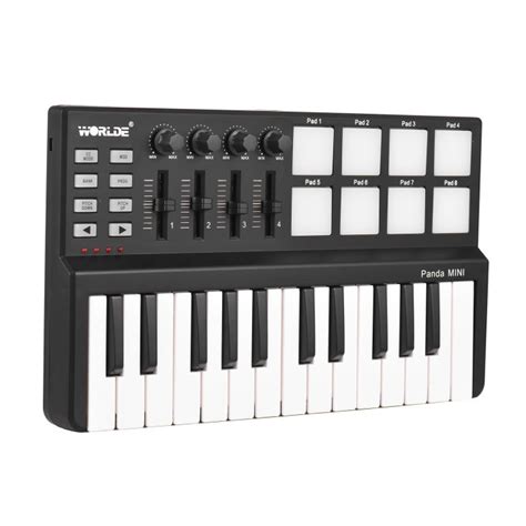【in Stock】worlde Panda Mini Portable Mini 25 Key Usb Keyboard And Drum Pad Midi Controller