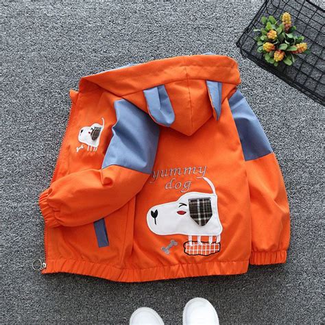 Ветровка Мальчики Девочки синий серый оранжевый капюшон Полиэфир размер 80 Демисезон Китай