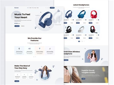 Headphone Landing Page On Behance