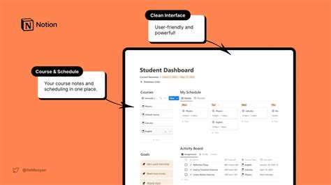 Notion Student Dashboard