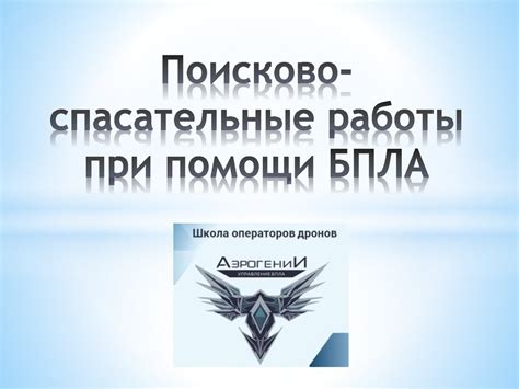 Поисково спасательные работы с БПЛА презентация онлайн