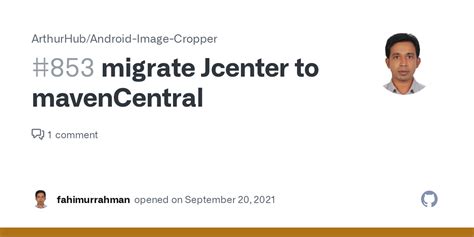 migrate jcenter to mavencentral · issue 853 · arthurhub android image