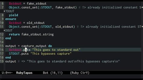 episode 029 redirecting output rubytapas