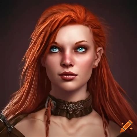 Image Of A Fierce And Confident Redheaded Female Barbarian On Craiyon