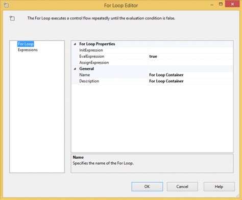 sql server ssis get started with the for loop container notes