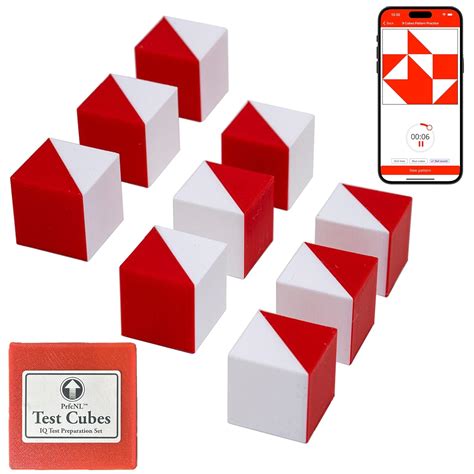 Prfcnl Iq Test Cubes Natural Edition 9 Kohs Cubes Practice For Block Design