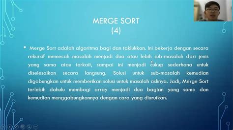 Penjelasan Sortingbubble Selection Insertion Merge And Quick Youtube