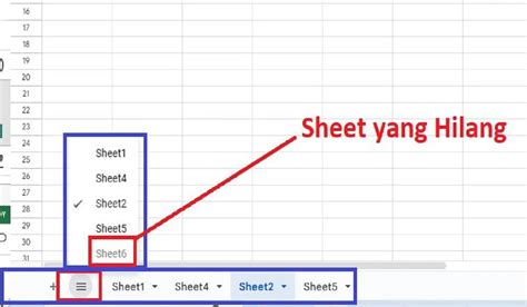 Cara Memunculkan Sheet Di Spreadsheet Yang Hilang Sanepo