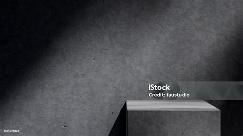 3d 빈 모형 회색 콘크리트 연단을 풍경에 전체 석고로 손상된 벽 렌더링 0명에 대한 스톡 사진 및 기타 이미지 0명 3차원 형태 강단 Istock