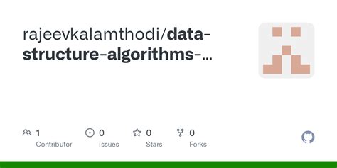 GitHub Rajeevkalamthodi Data Structure Algorithms Library